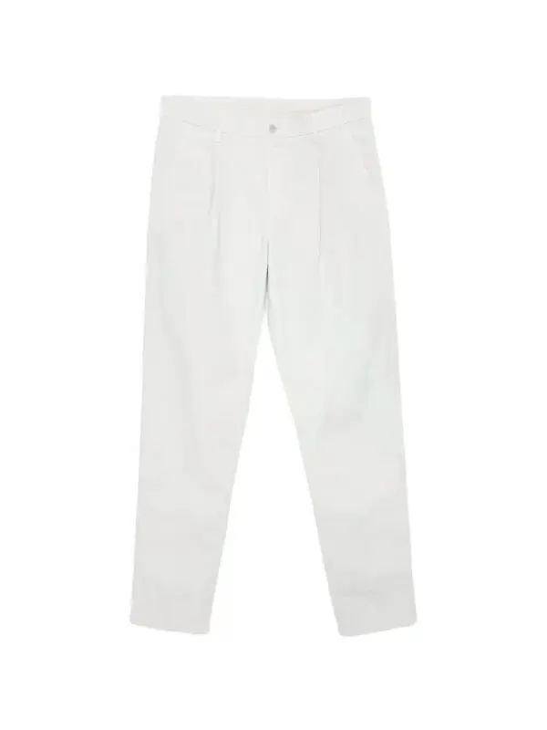 Aspesi Pleated Cotton Trousers - Neutrals
