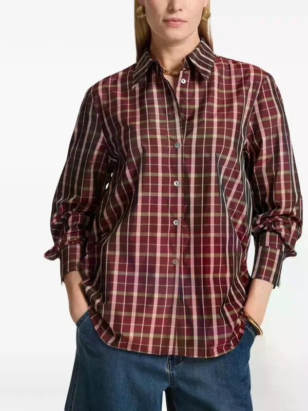 ELENA MIRÒ Check-print Long-sleeve Shirt
