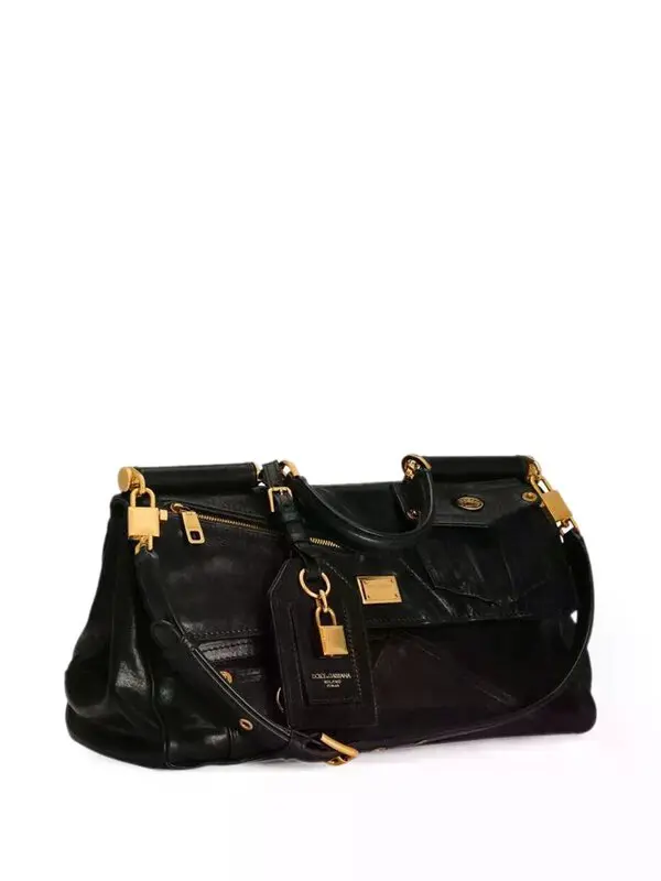 Dolce & Gabbana Medium My Sicily Handbag In Calfskin - Black