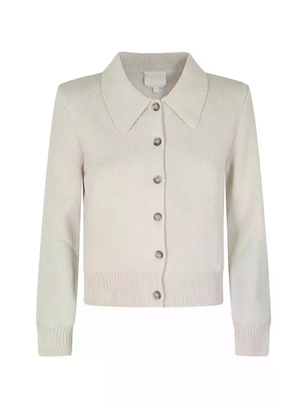 A.p.c. Grey Wool Collared Cardigan