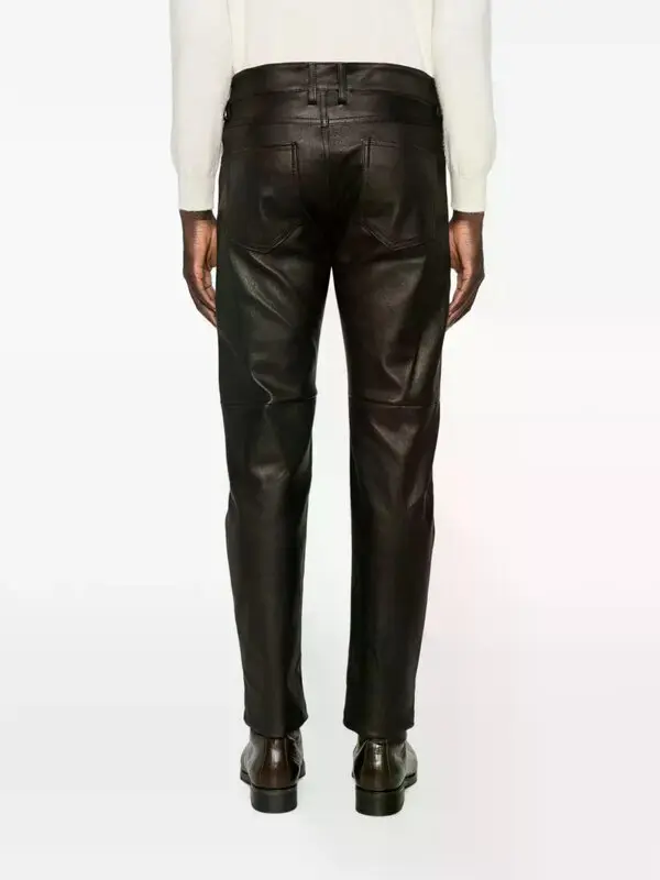 SALVATORE SANTORO Seam-detail Leather Trousers