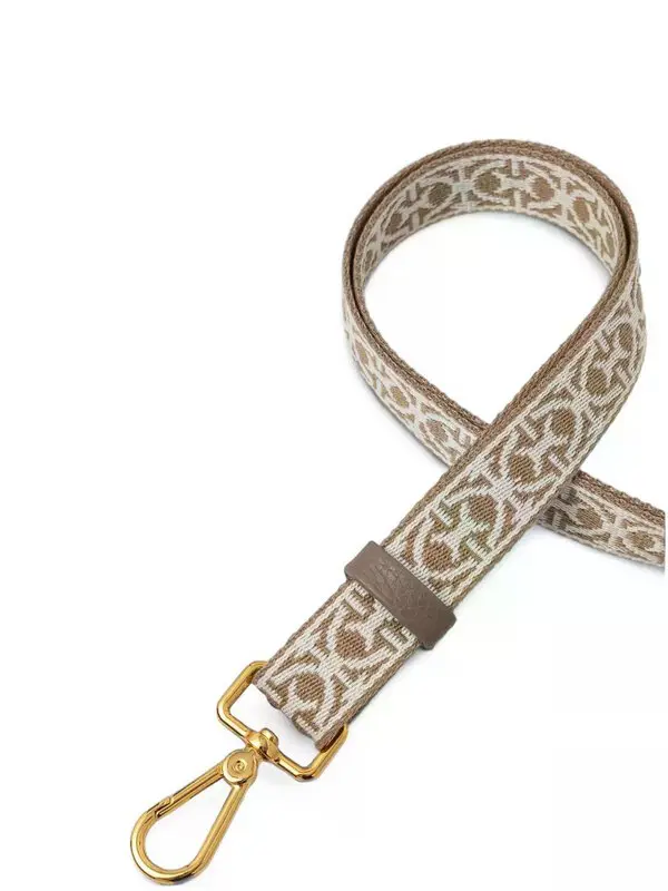 COCCINELLE Monogram Pattern Adjustable Shoulder Strap - Brown