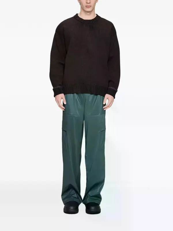Rains Ribbed-knit Crew-neck Sweater