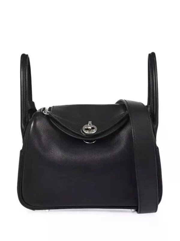 Hermès 2025 Mini Veau Swift Lindy Shoulder Bag - Black