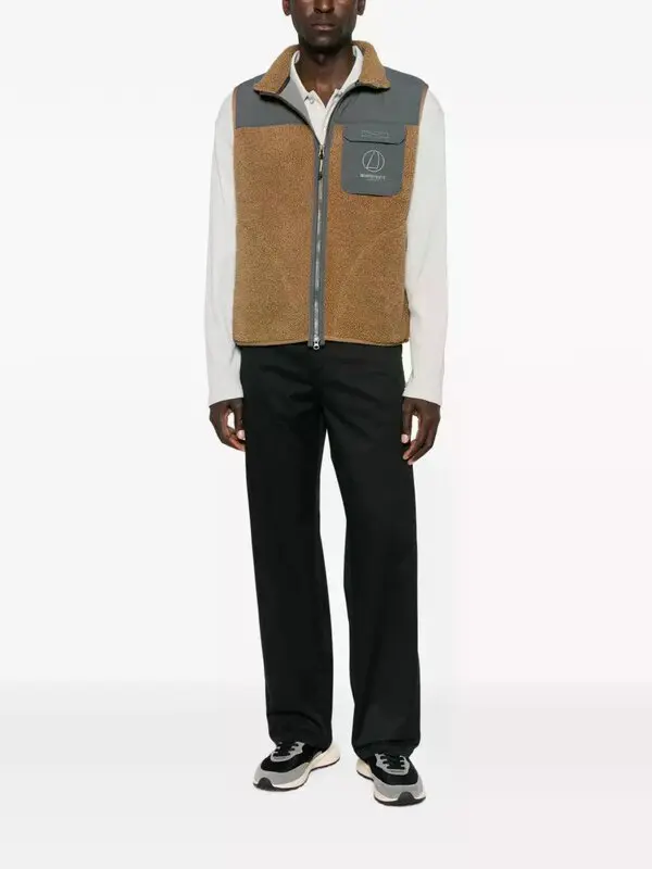 MURPHY&NYE Fleece-texture Panelled Gilet