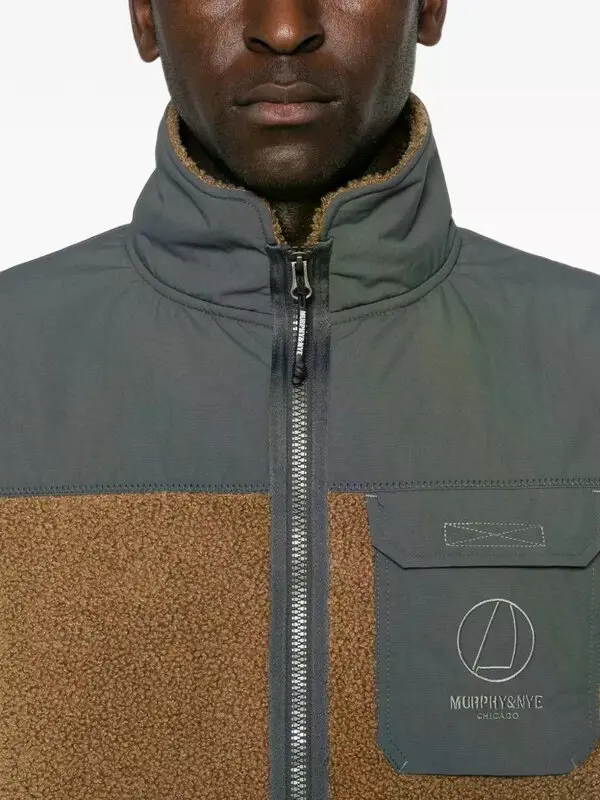 MURPHY&NYE Fleece-texture Panelled Gilet