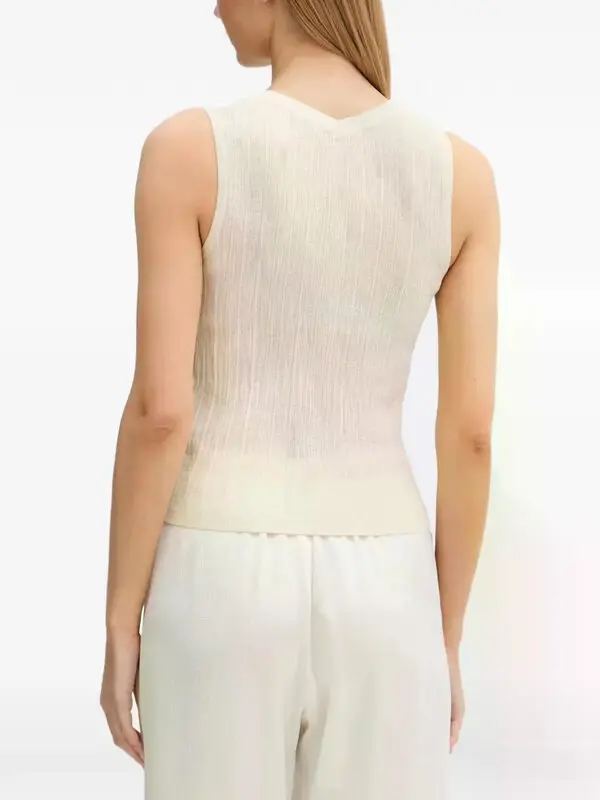 Sisley Ribbed-knit V-neck Vest