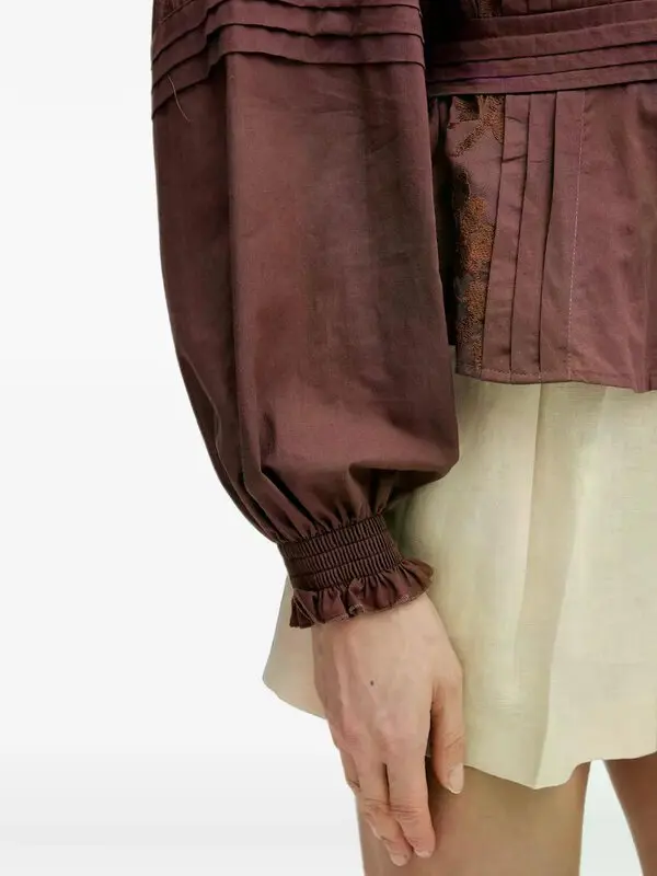 SILVIAN HEACH Posane Pleated High-waisted Shorts