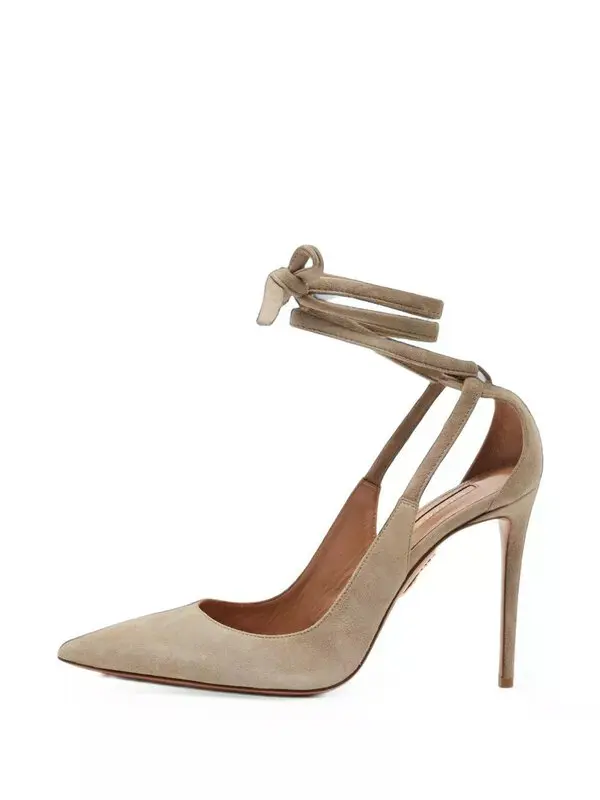 AQUAZZURA Ankle-tie Pointed-toe Pumps