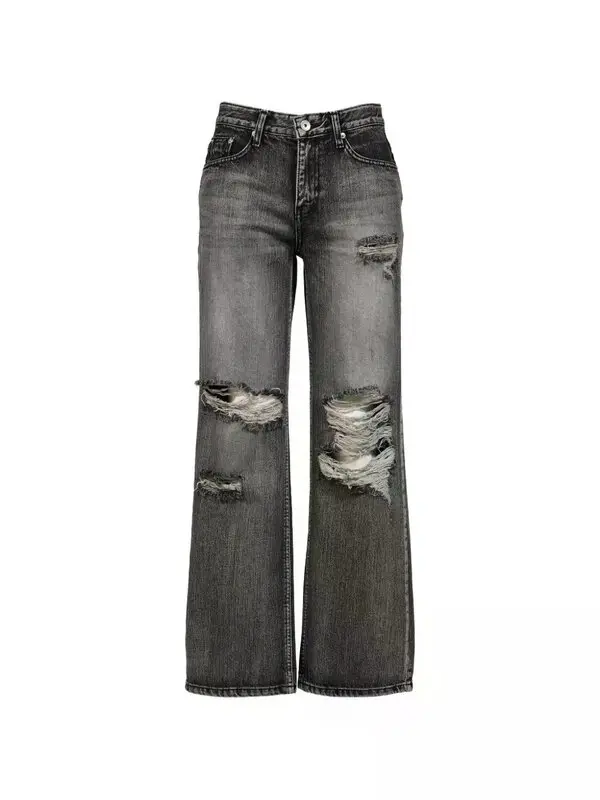 BOHEMSEO Distressed Wide-leg Jeans