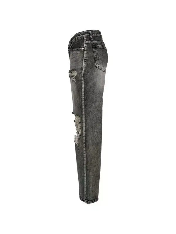 BOHEMSEO Distressed Wide-leg Jeans