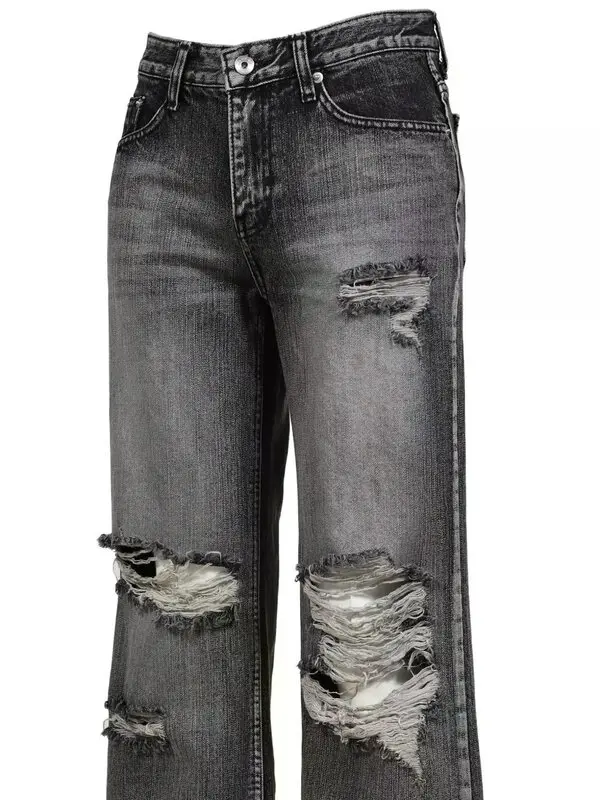BOHEMSEO Distressed Wide-leg Jeans