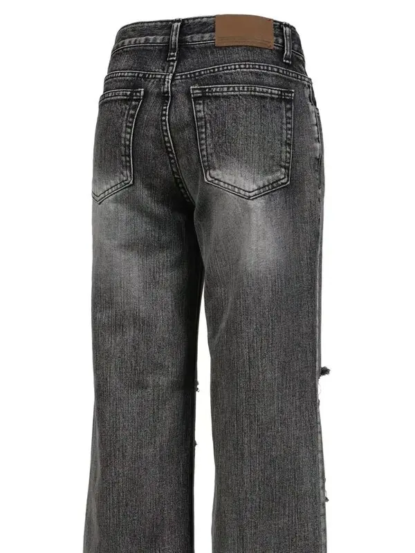 BOHEMSEO Distressed Wide-leg Jeans