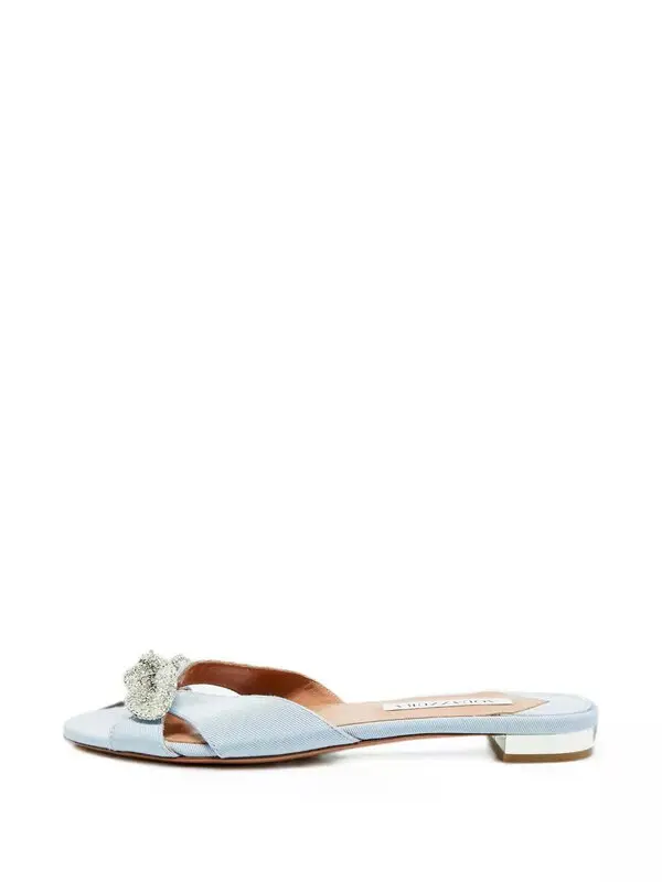 AQUAZZURA Very Bow Denim-effect Sandals