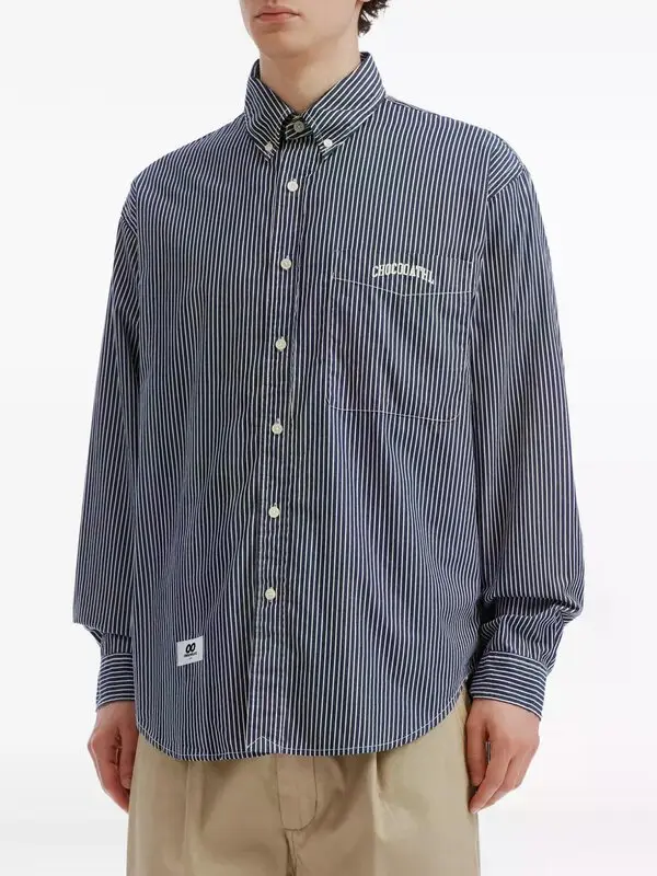 CHOCOOLATE Striped Button-down Shirt