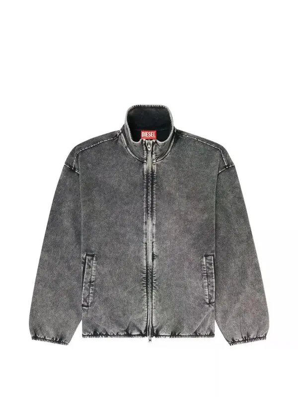 DIESEL® Sweat Jacket With Denim Effect