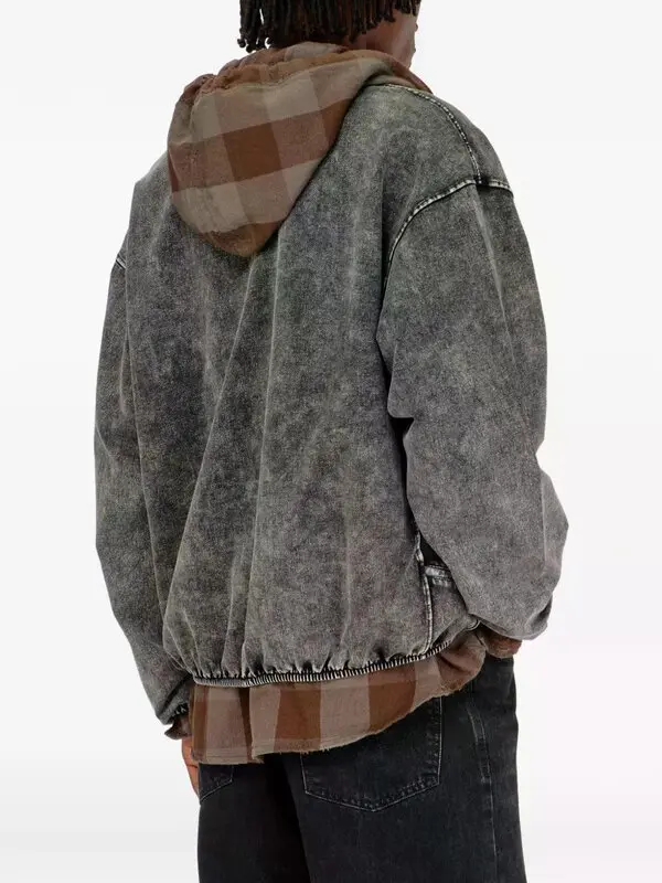 DIESEL® Sweat Jacket With Denim Effect