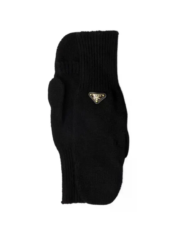 Prada Wool Mittens - Black
