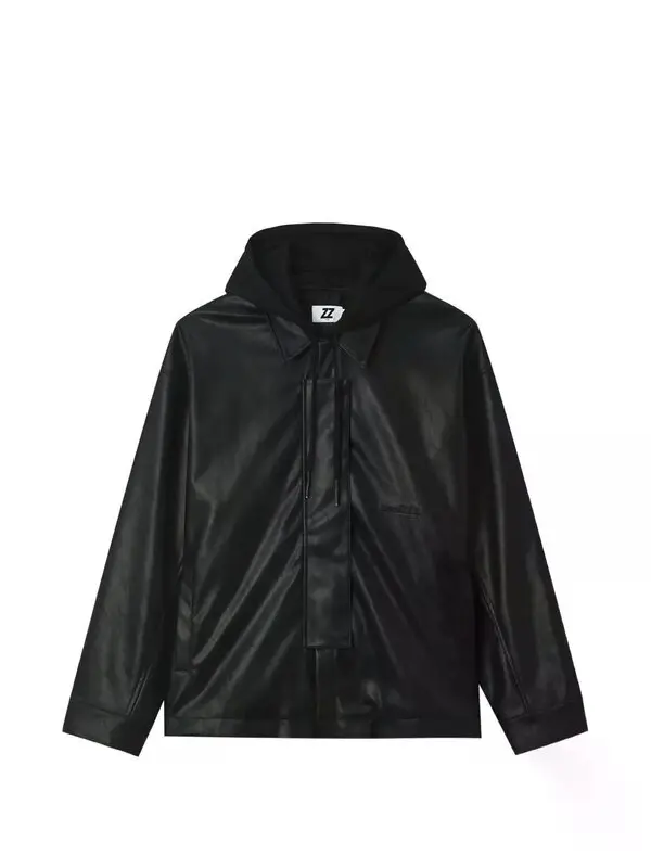 Izzue Layered Drawstring-hood Jacket