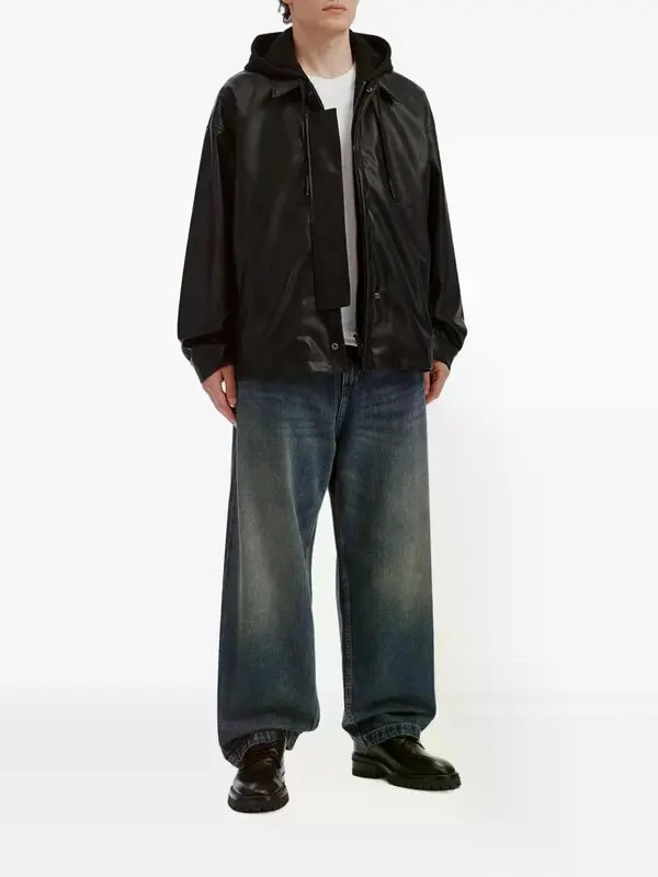 Izzue Layered Drawstring-hood Jacket