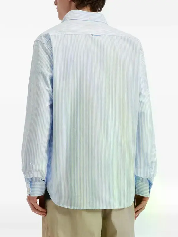 CHOCOOLATE Striped Patch-detail Shirt