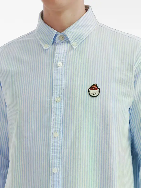 CHOCOOLATE Striped Patch-detail Shirt