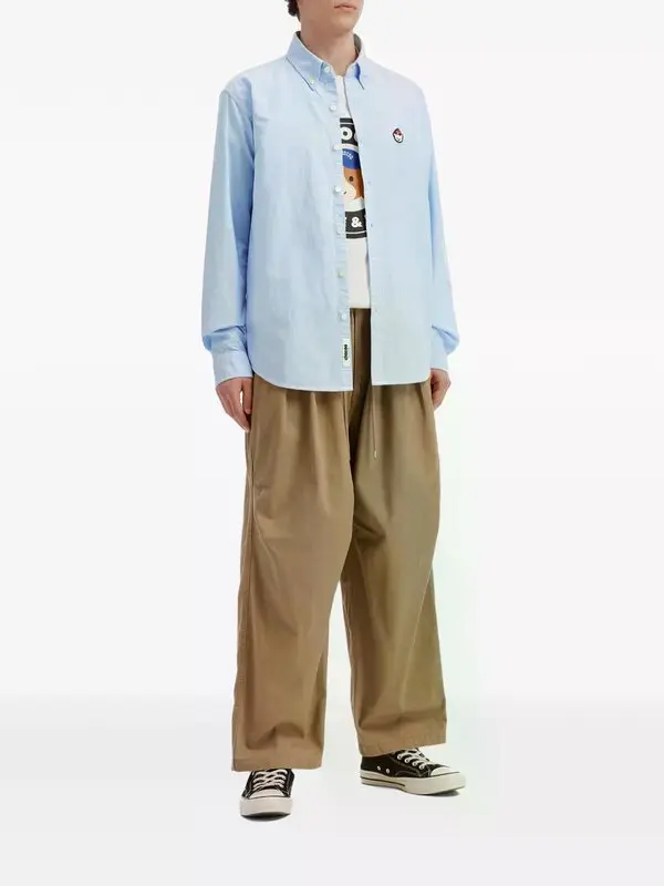 CHOCOOLATE Bear-patch Button-down Shirt