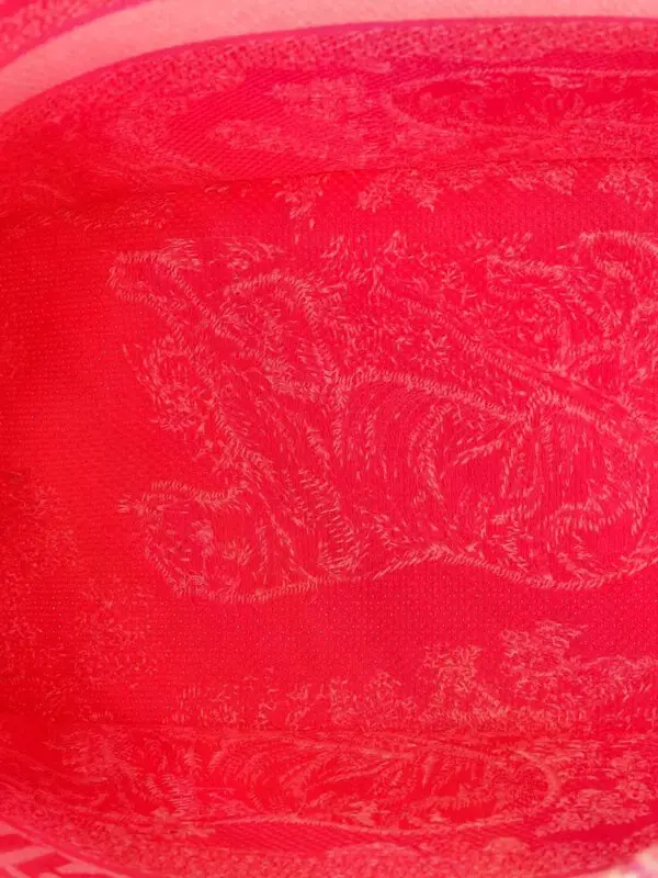 Dior Embroidered Canvas Medium Tote Bag - Pink