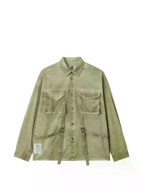 Izzue Strap-detail Button-up Shirt