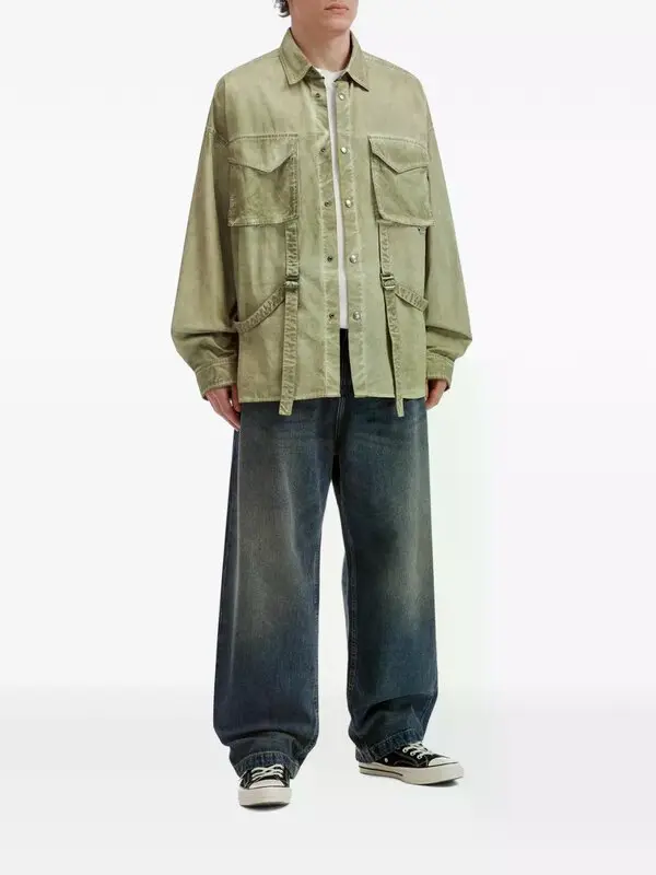 Izzue Strap-detail Button-up Shirt
