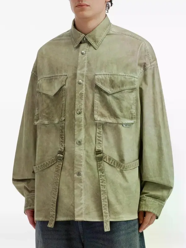 Izzue Strap-detail Button-up Shirt