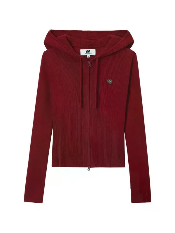CHOCOOLATE Ribbed Zip-up Hoodie
