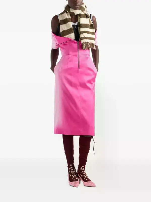 Prada Washed Duchesse Dress