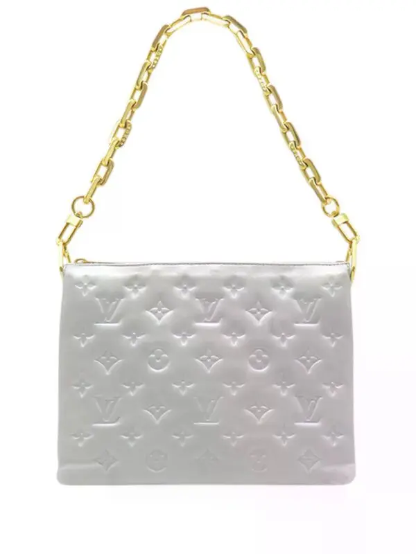 LOUIS VUITTON 2021-2026 Monogram Embossed Puffy Lambskin Coussin Pm Satchel