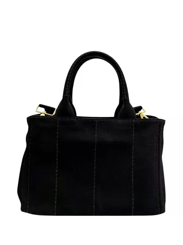 Prada 2013-2026 Small Canvas Canapa Logo Tote Satchel