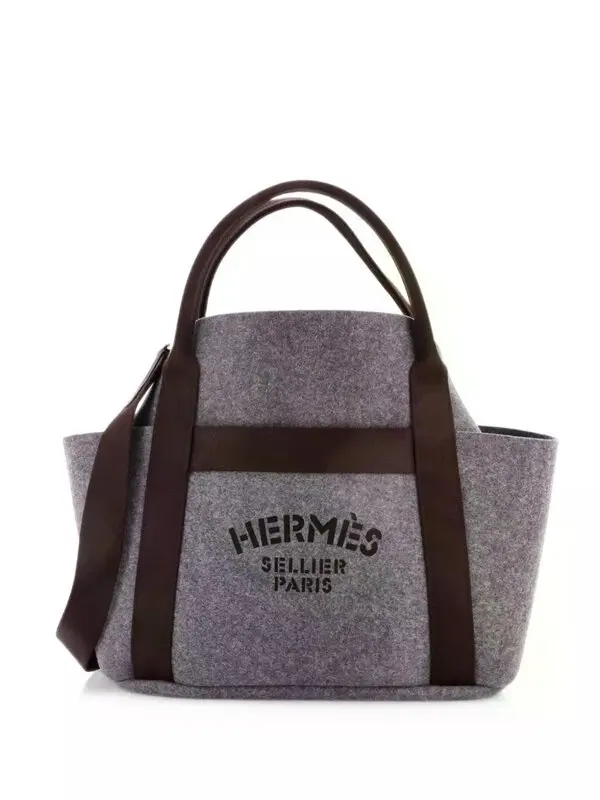 Hermès Sac De Pansage Groom Handbag Felt Shoulder Bag