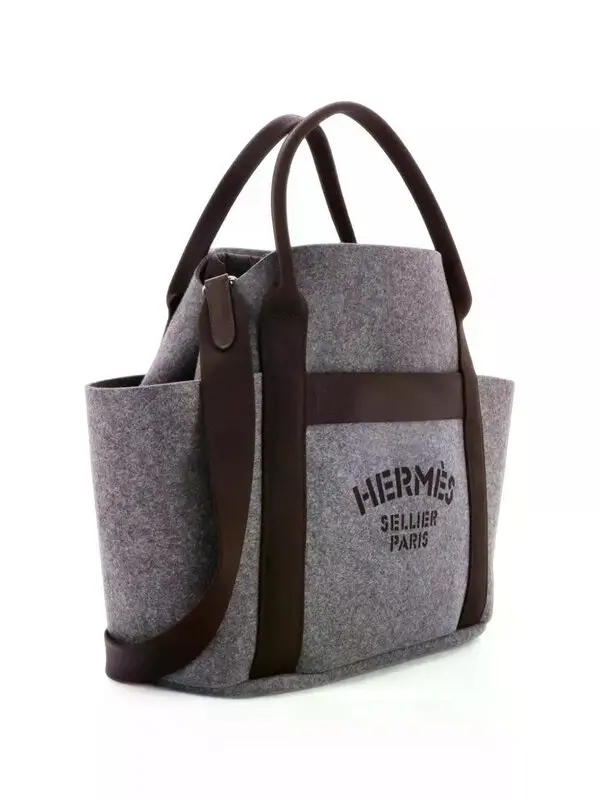 Hermès Sac De Pansage Groom Handbag Felt Shoulder Bag