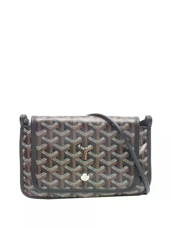 Goyard 2010-2026 Goyardine Plumet Pocket Wallet Crossbody Bag - Black