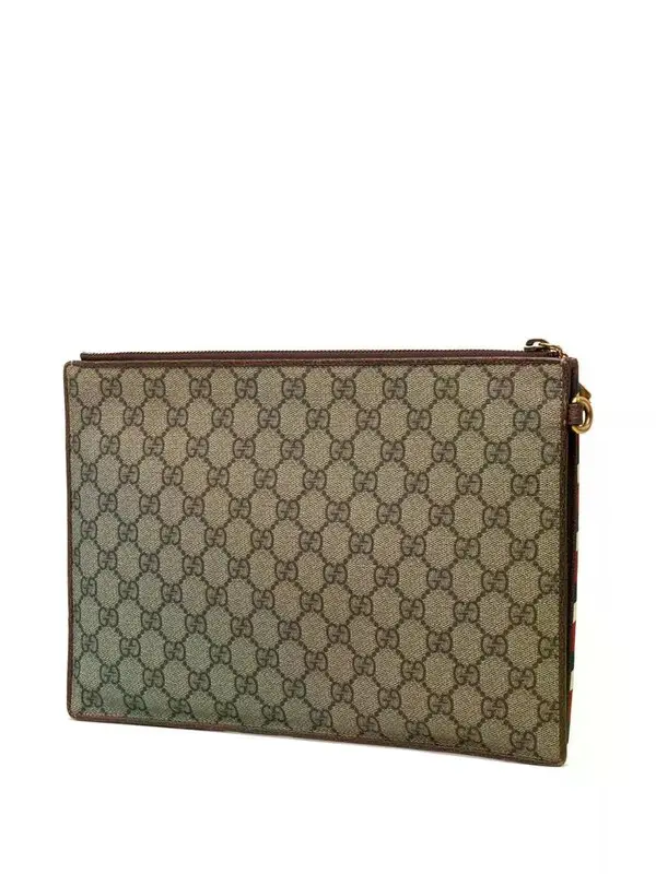Gucci Gg Supreme Courrier Clutch Bag - Neutrals