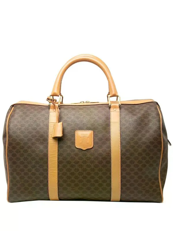 Celine 2013 Macadam Coated Canvas Boston Bag