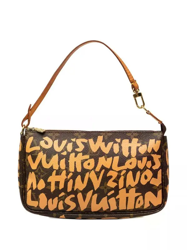 LOUIS VUITTON 2001 Stephen Sprouse Monogram Graffiti Pochette Accessoires Shoulder Bag