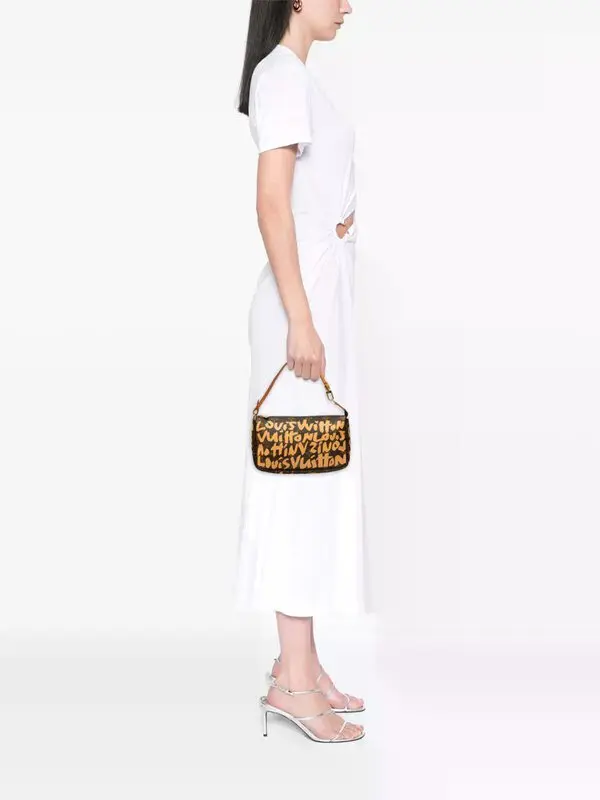 LOUIS VUITTON 2001 Stephen Sprouse Monogram Graffiti Pochette Accessoires Shoulder Bag