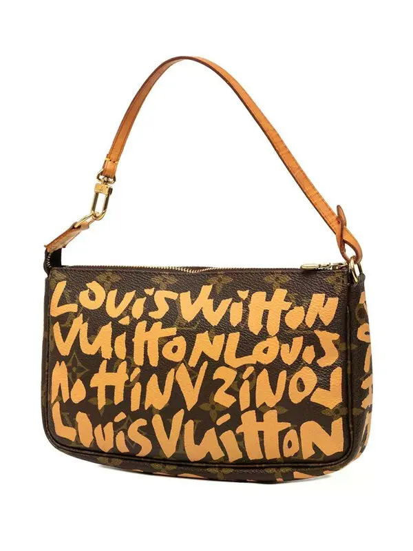LOUIS VUITTON 2001 Stephen Sprouse Monogram Graffiti Pochette Accessoires Shoulder Bag