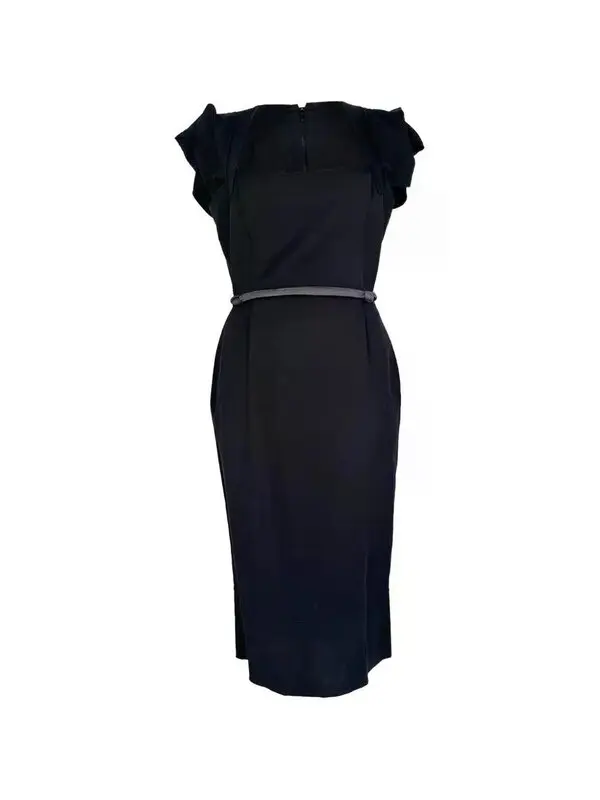 Roland Mouret Galaxy Belted Midi Dress - Black