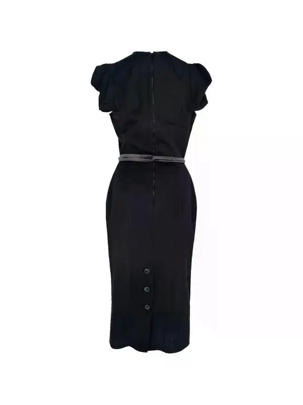 Roland Mouret Galaxy Belted Midi Dress - Black