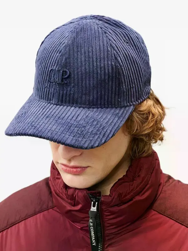 C.P. COMPANY Logo-embroidered Corduroy Baseball Cap