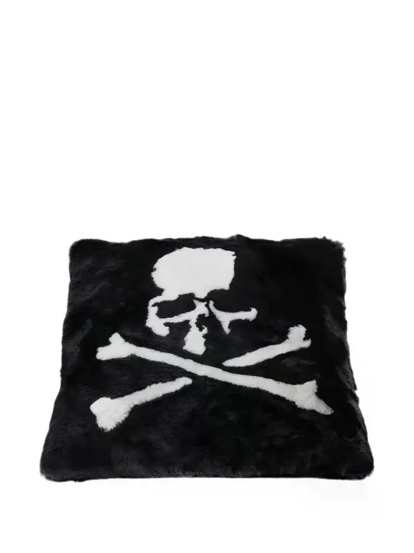 MASTERMIND WORLD Skull-motif Faux-fur Cushion - Black