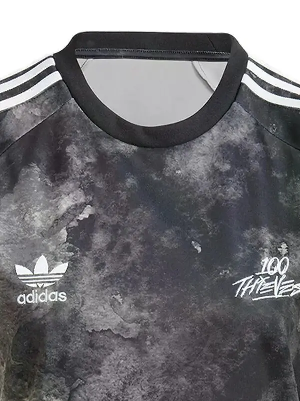 Adidas Originals X 100 Thieves Marble-effect T-shirt - Grey