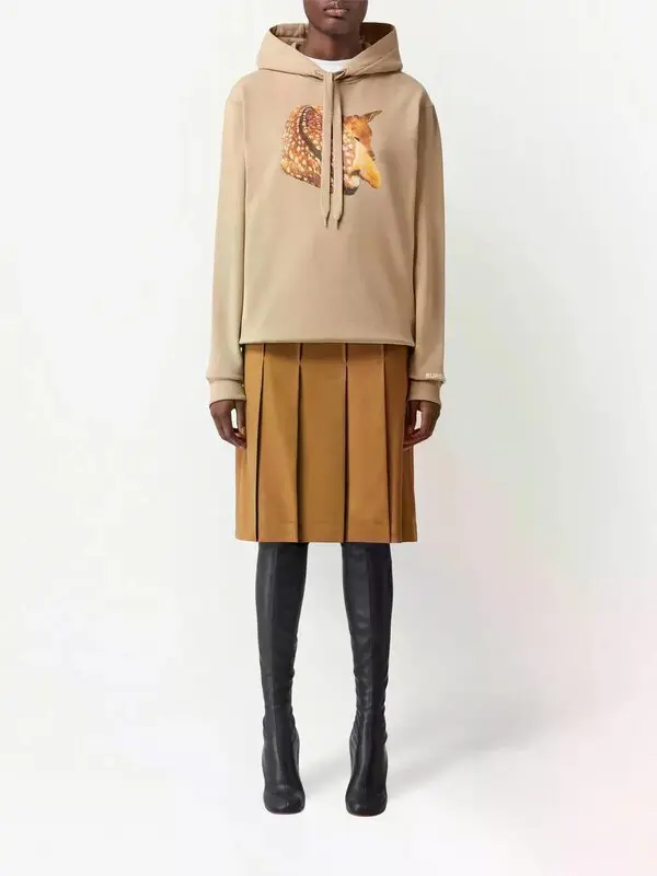 Burberry Deer-print Cotton Hoodie