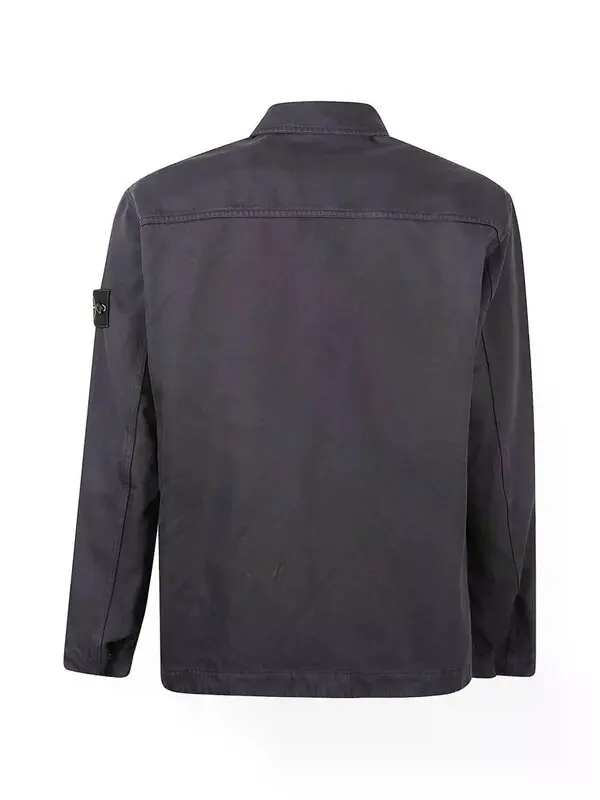 Stone Island Logo-patch Garment-dyed Shirt
